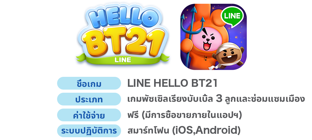 เว็บไซต์ทางการ LINE HELLO BT21